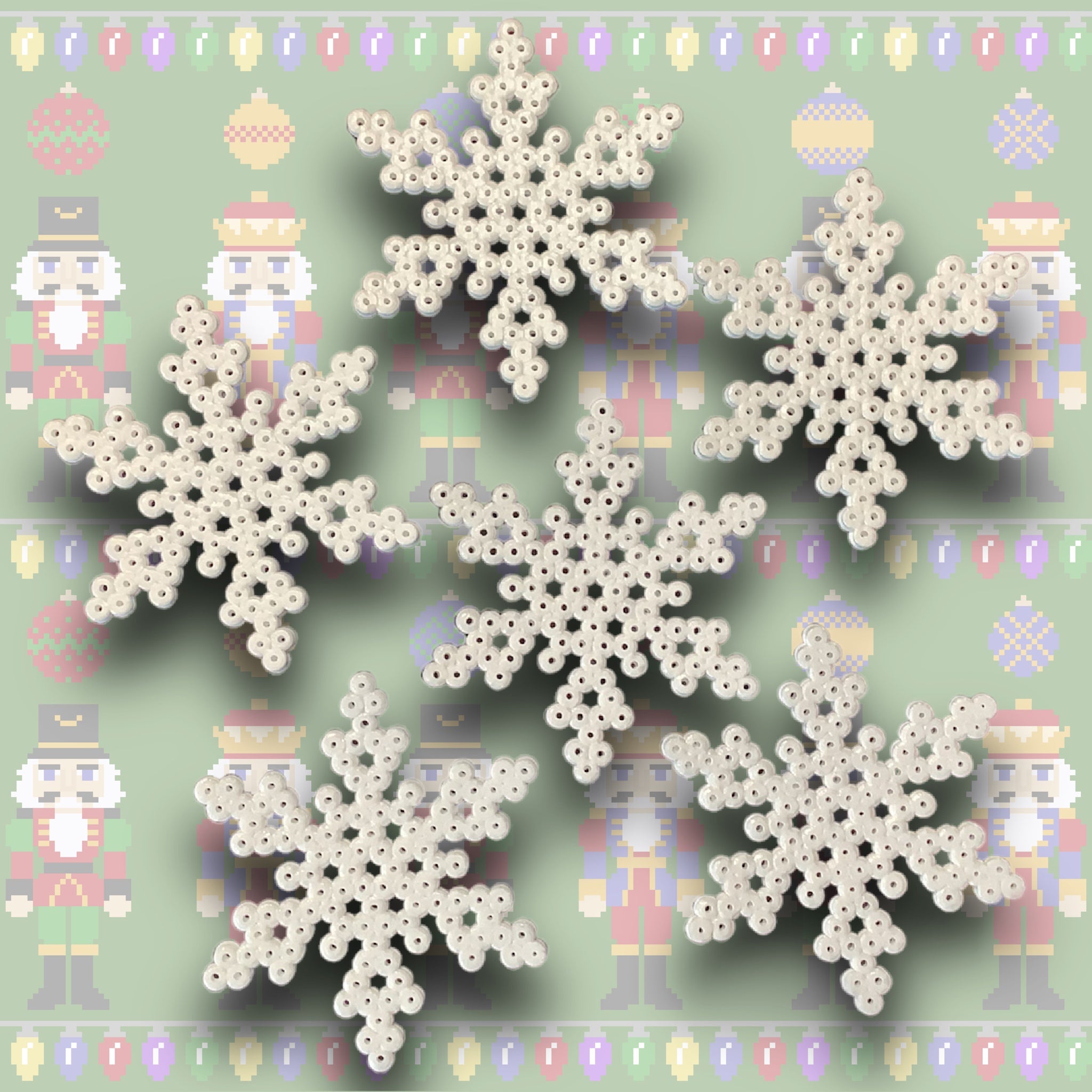 PIXEL SNOWFLAKES DECORATIONS-SMALL – pxlnate